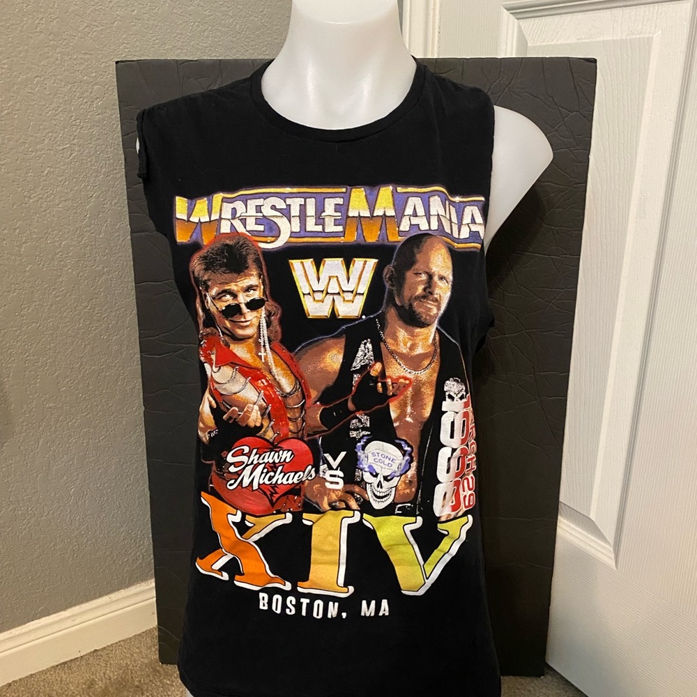 Wrestlemania Xiv Boston Cutoff Tshirt Size Small Wwe … - Gem